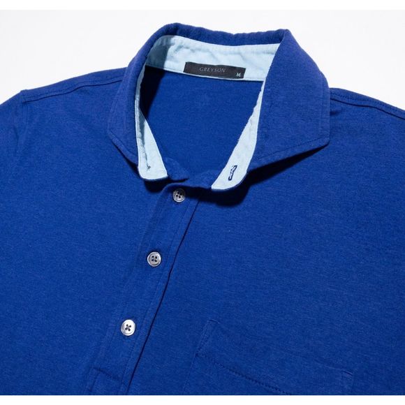 Greyson | Shirts | Greyson Golf Polo Shirt Mens Medium Solid Blue ...